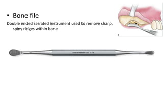 Armamentarium in implantology | PPTX