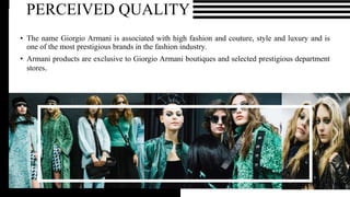 COMPLETE IN DEPTH STUDY ABOUT THE BRAND ARMANI | PPTX