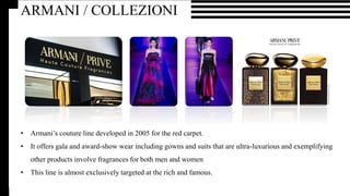 COMPLETE IN DEPTH STUDY ABOUT THE BRAND ARMANI | PPTX