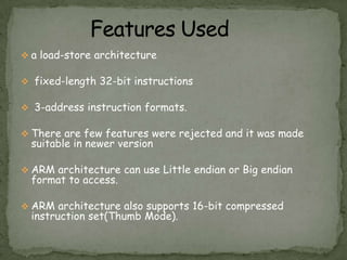 Arm architechture | PPTX | Operating Systems | Computer Software and ...