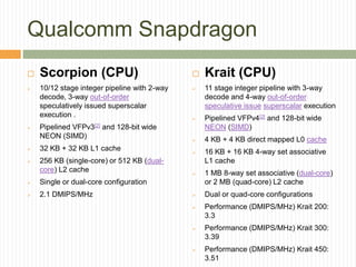 SNAPDRAGON SoC Family and ARM Architecture | PPTX