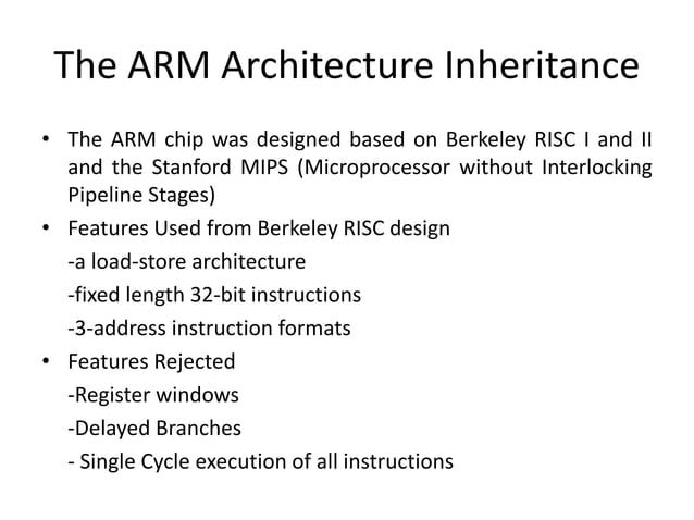 Arm architecture chapter2_steve_furber | PPTX
