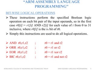 Arm assembly language programming | PPTX
