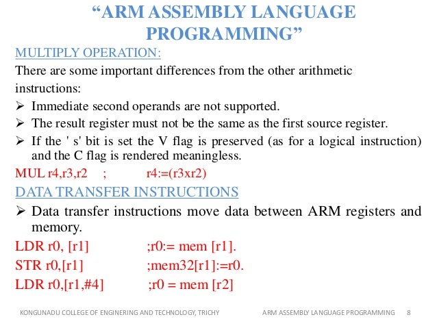 Arm assembly language programming