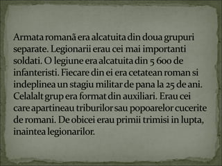 Armata romană în dacia (exercitus daciae) | PPT