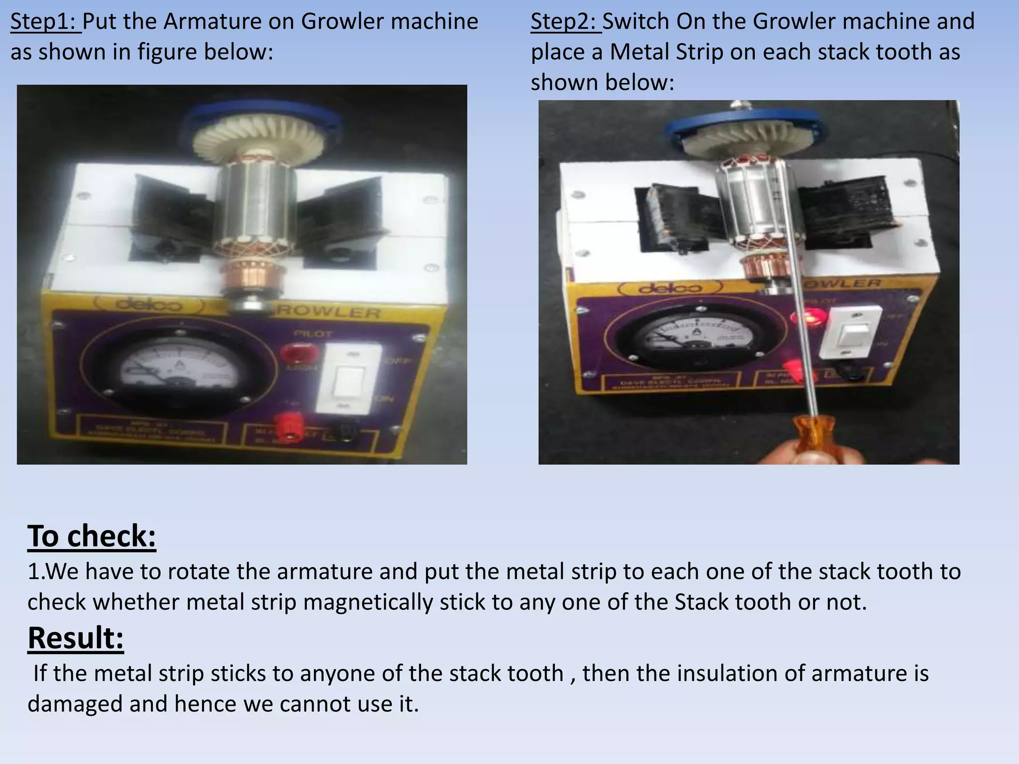 Armature & field coil inspection | PDF