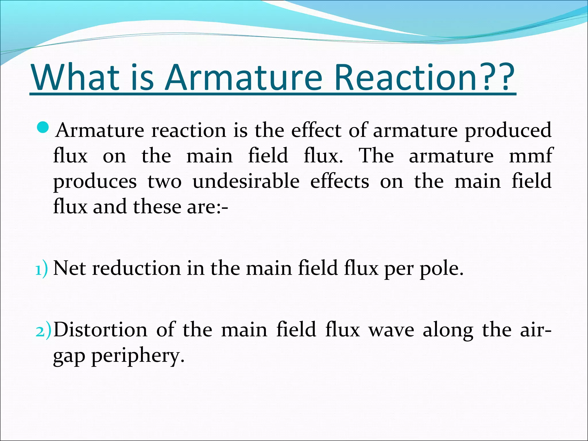 Armature reaction | PPT