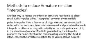 armature reaction of machine 2 of pokhara university | PPT