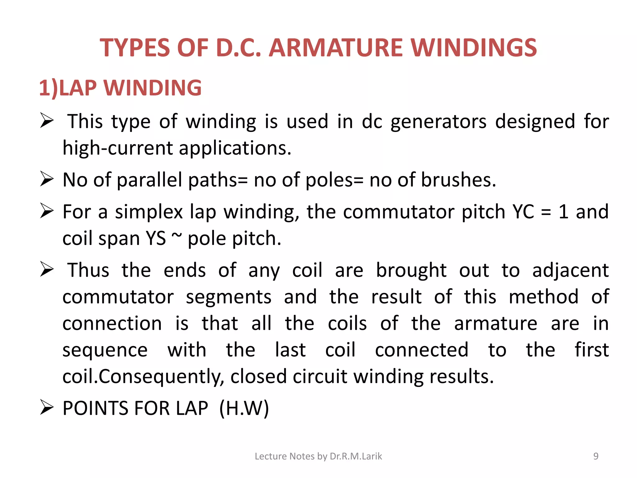 Armature windings | PDF
