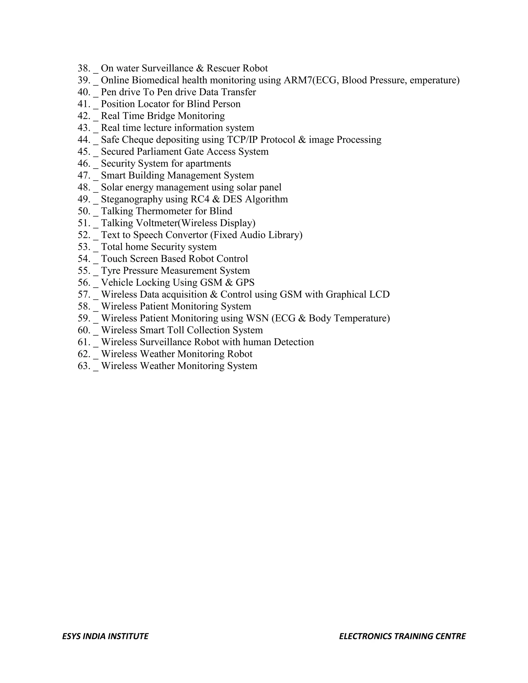 Arm based project_list | DOC