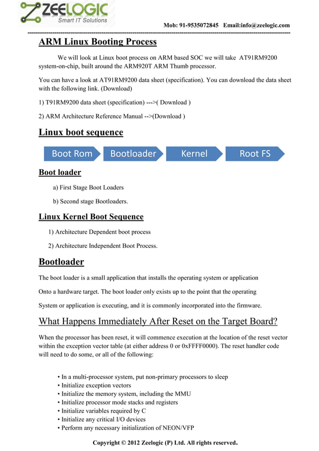 Armboot process zeelogic | PDF