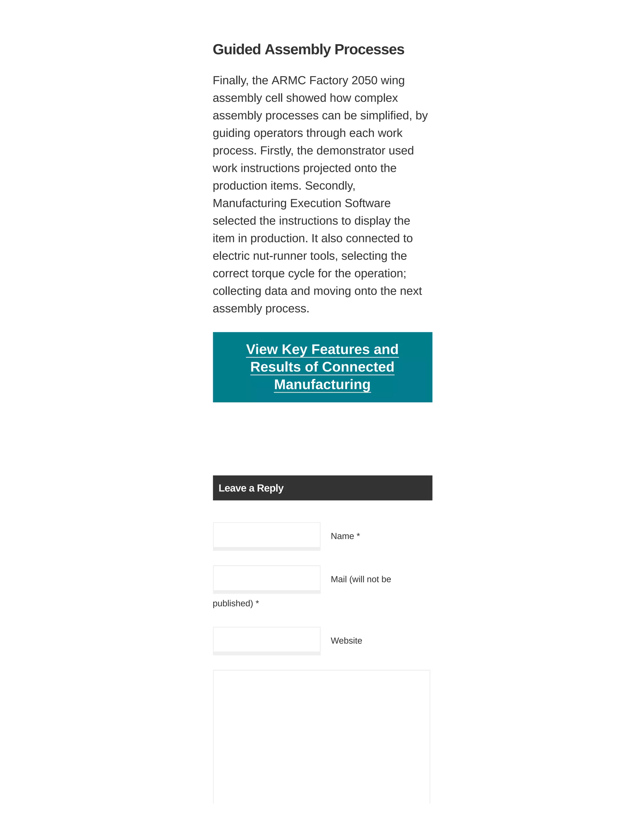 ARMC Factory 2050 Visit | Connected Manufacturing | Automotive | PDF ...