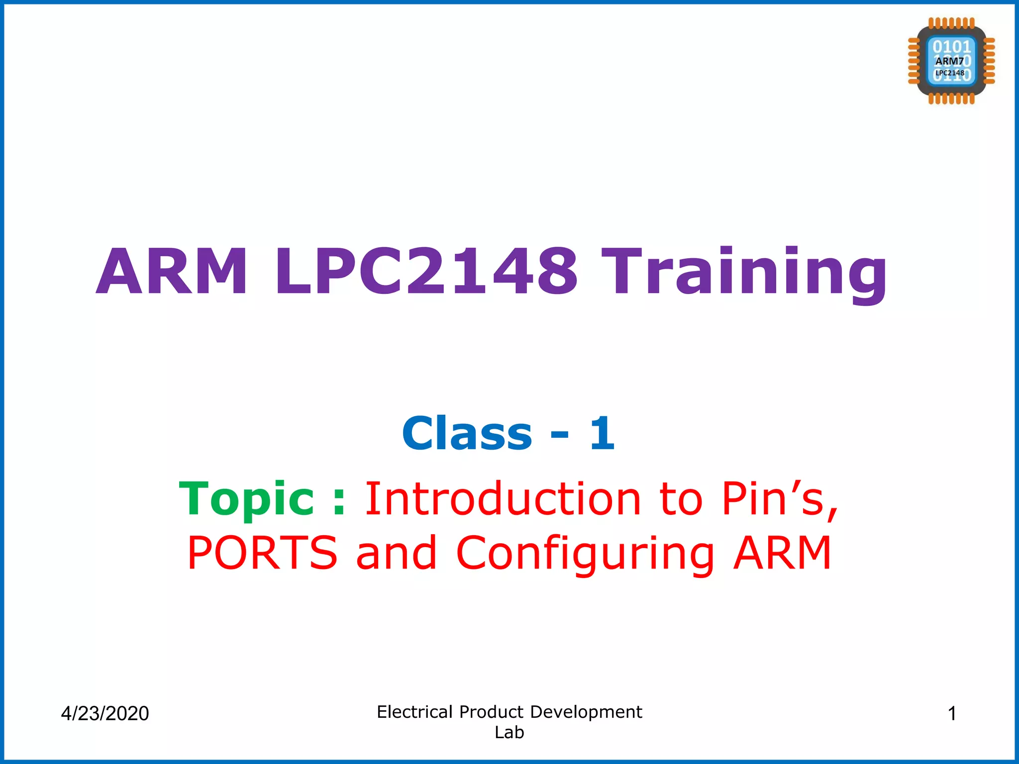 Introduction to ARM LPC2148 | PDF | Computer Peripherals | Computing