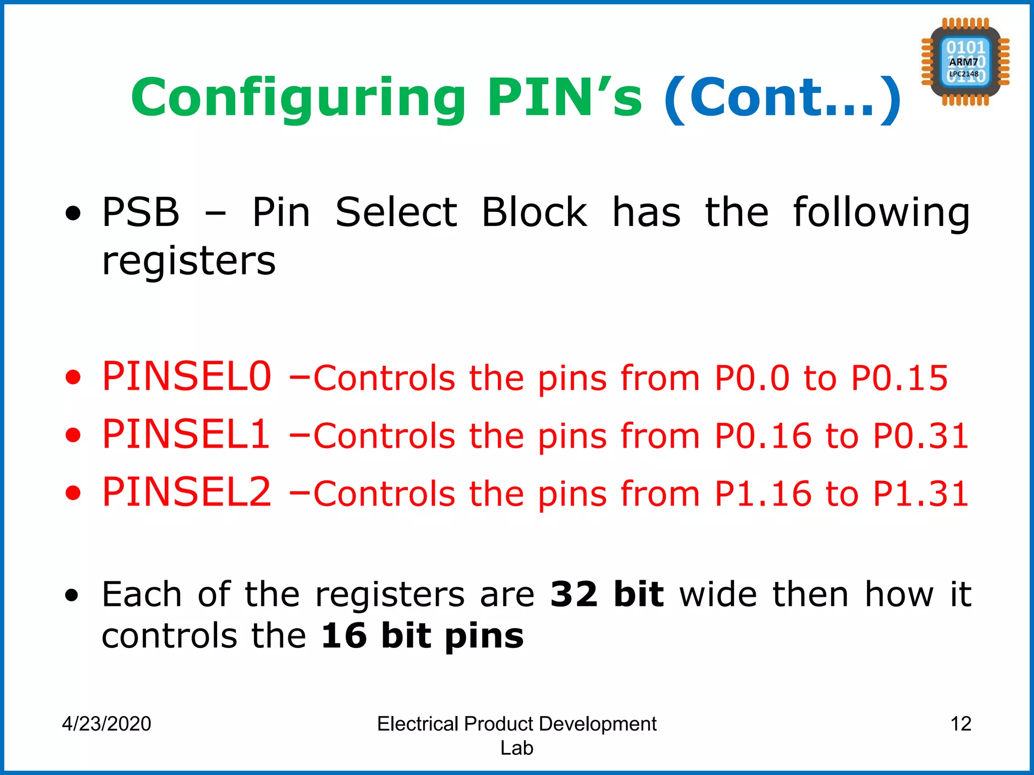 Introduction to ARM LPC2148 | PDF