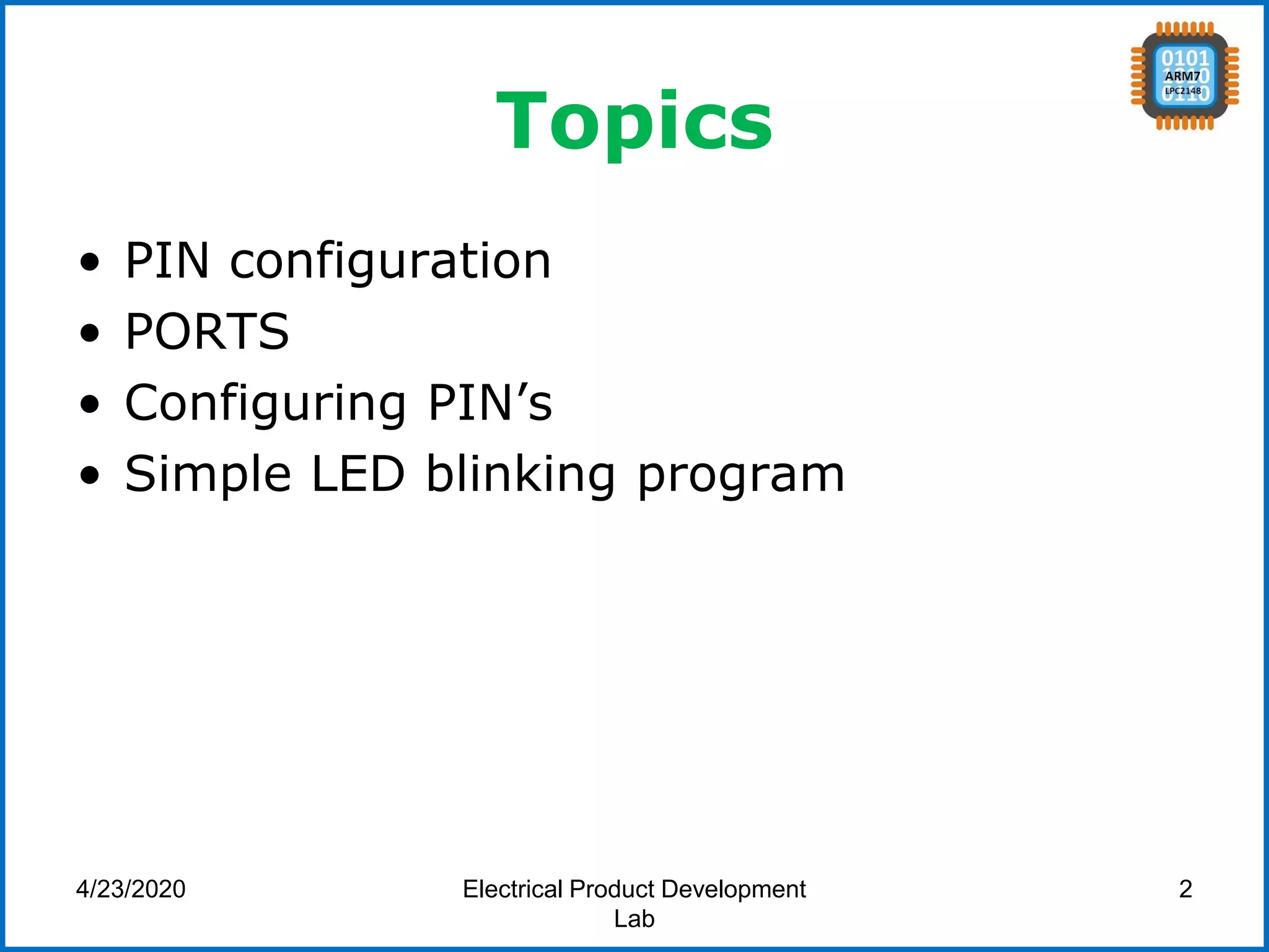 Introduction to ARM LPC2148 | PDF