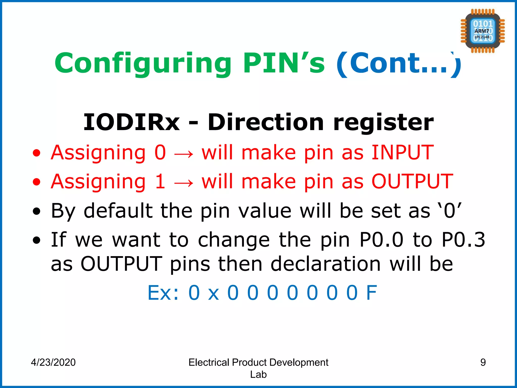 Introduction to ARM LPC2148 | PDF