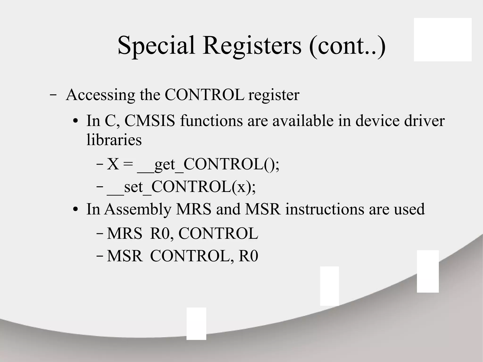 Arm cm3 architecture_and_programmer_model | PPT