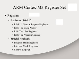 Arm cm3 architecture_and_programmer_model | PPT
