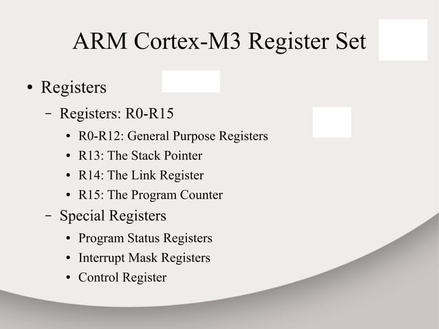 Arm cm3 architecture_and_programmer_model | PPT