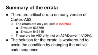 ARM Cortex-A53 Errata on Andoid | PDF