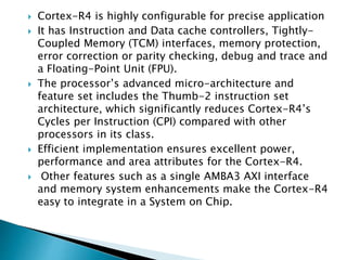 Arm cortex R(real time)processor series | PPT
