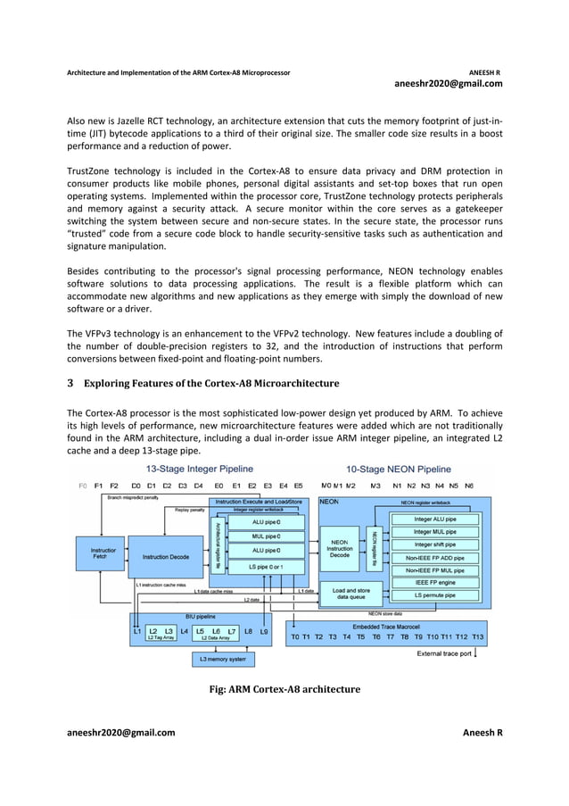 Architecture and Implementation of the ARM Cortex-A8 Microprocessor ...