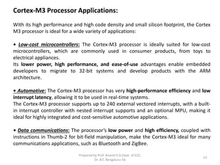 ARM 32-bit Microcontroller Cortex-M3 introduction | PDF