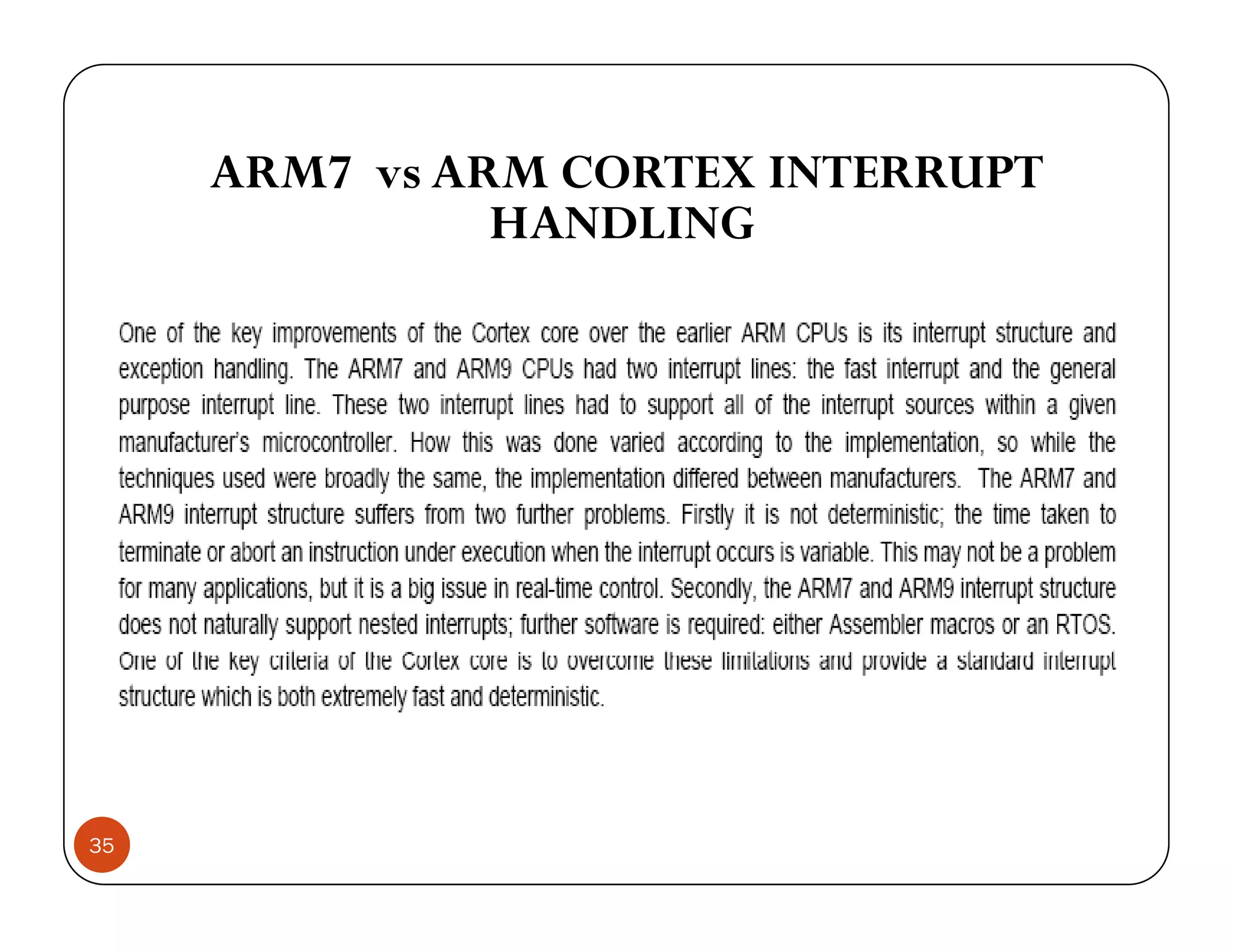 ARM CORTEX M3 PPT | PDF | Operating Systems | Computer Software and Applications