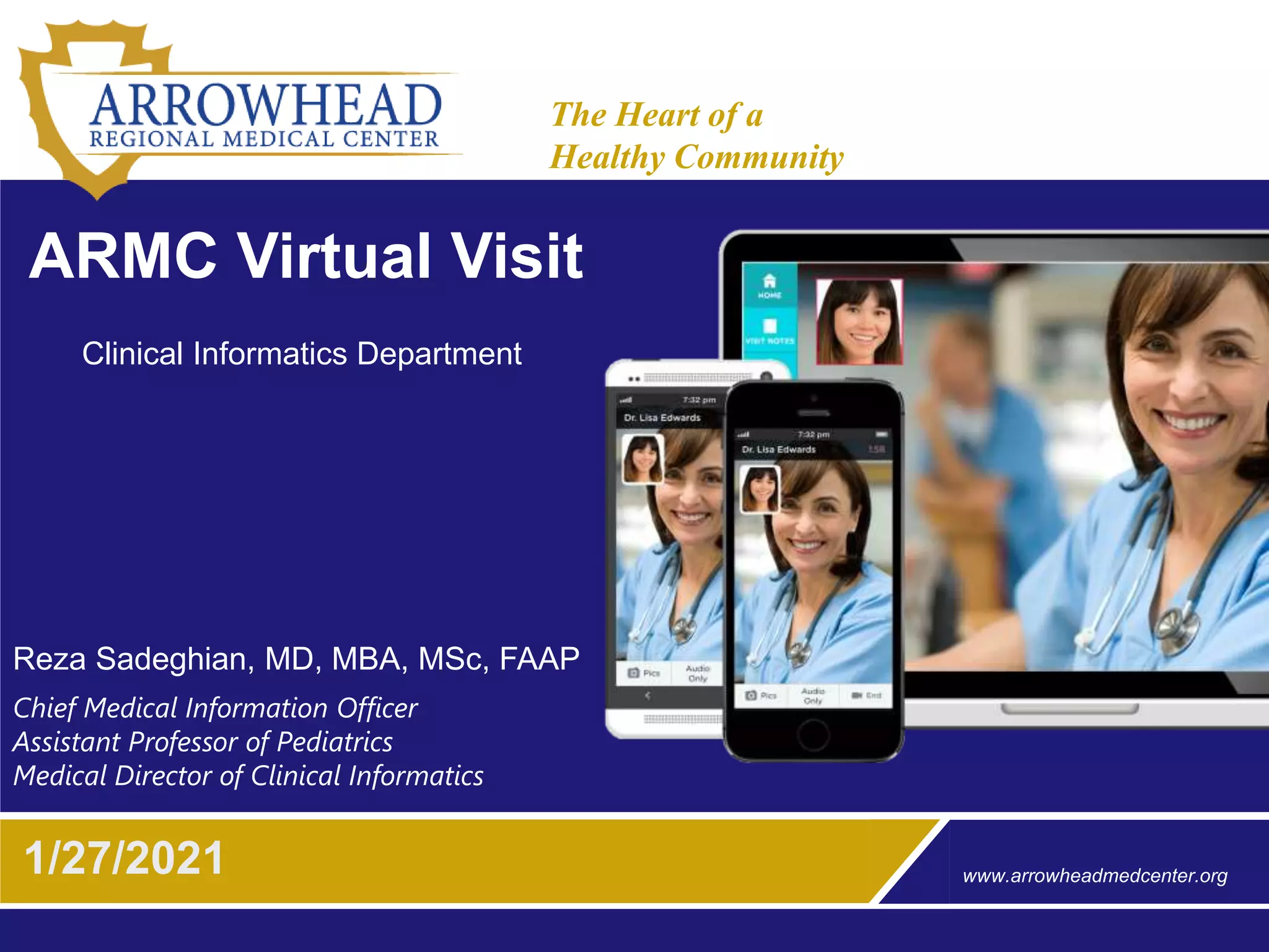 ARMC Telemedicine Implementation by Reza Sadeghian | PPT