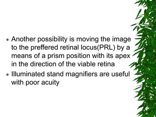 Low Vision Managment, Age Related Macular Degeneration ARMD | PPT