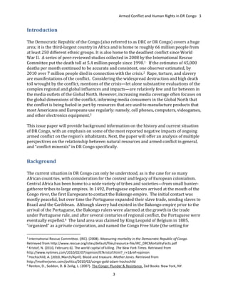 Armed Conflict and Human Rights in DRC, July 2015 | PDF