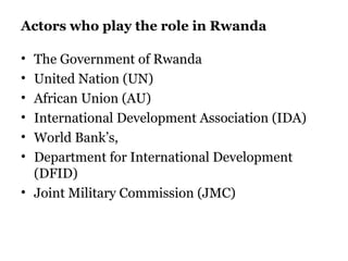 Armed conflict and peacebuilding in rwanda | PPT