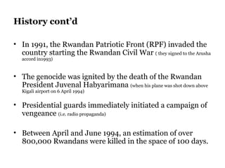 Armed conflict and peacebuilding in rwanda | PPT
