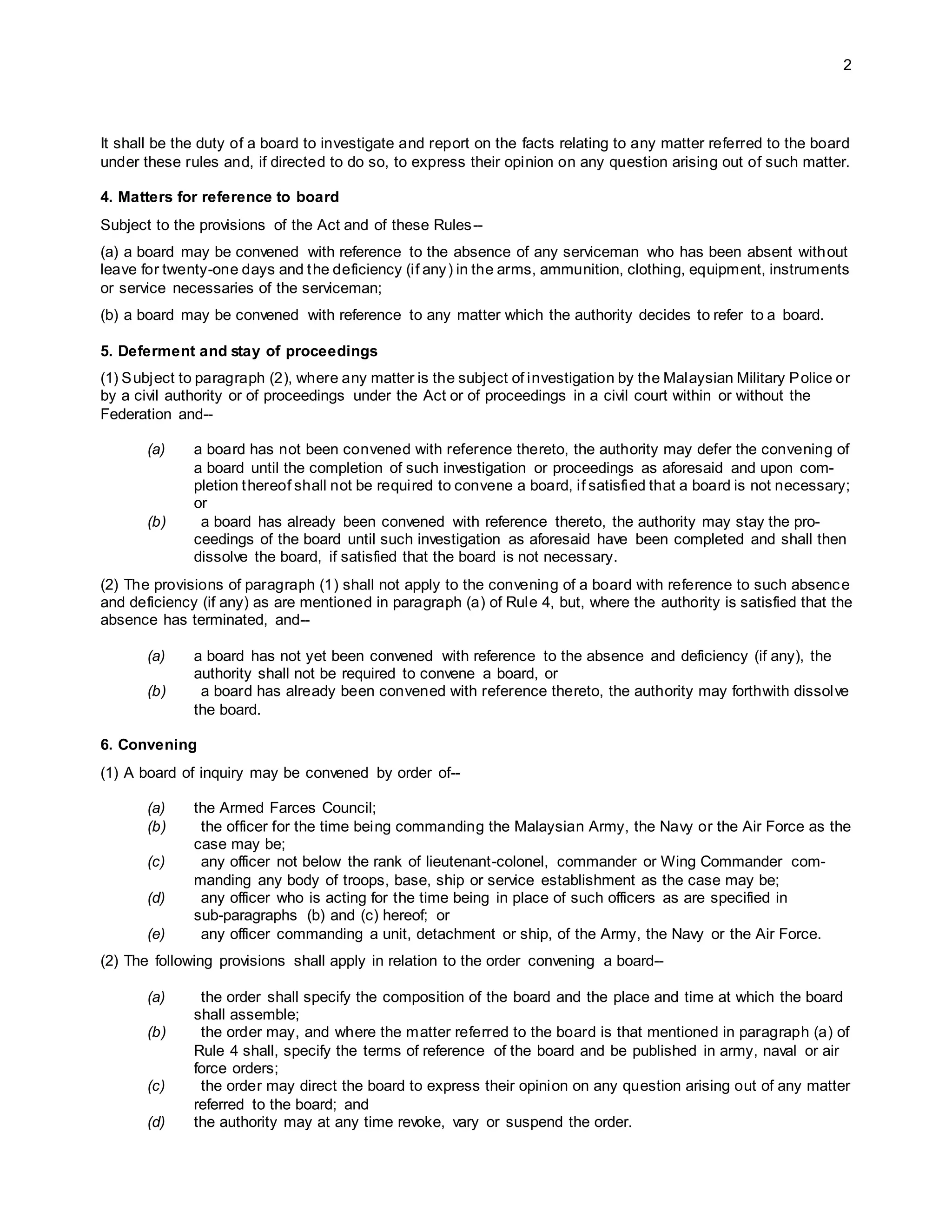 KAEDAH-KAEDAH ANGKATAN TENTERA (LEMBAGA SIASATAN) 1976 | DOCX