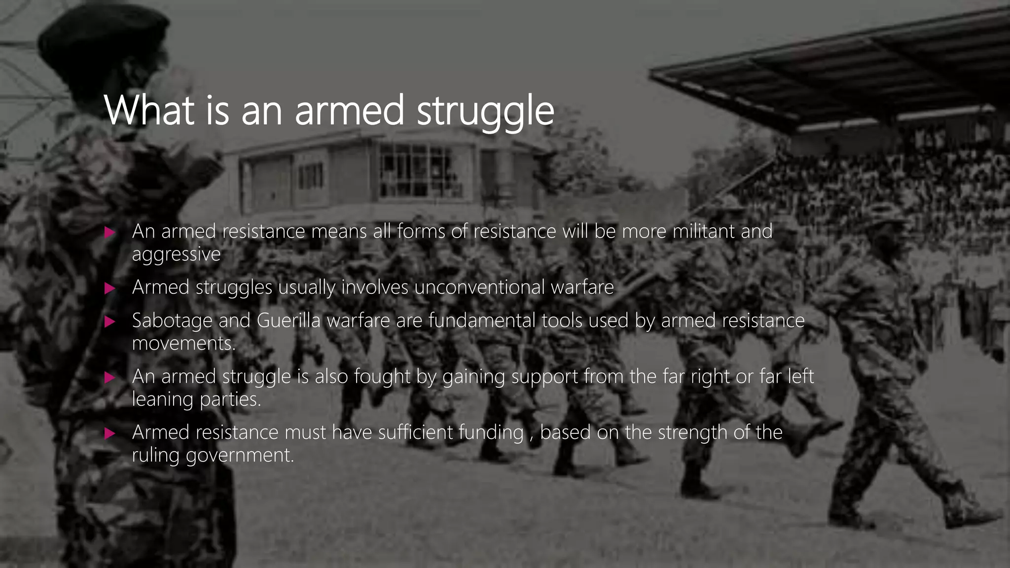 Armed resistance vs passive resistance | PPTX