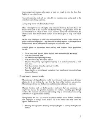Armed robbery prevention | PDF