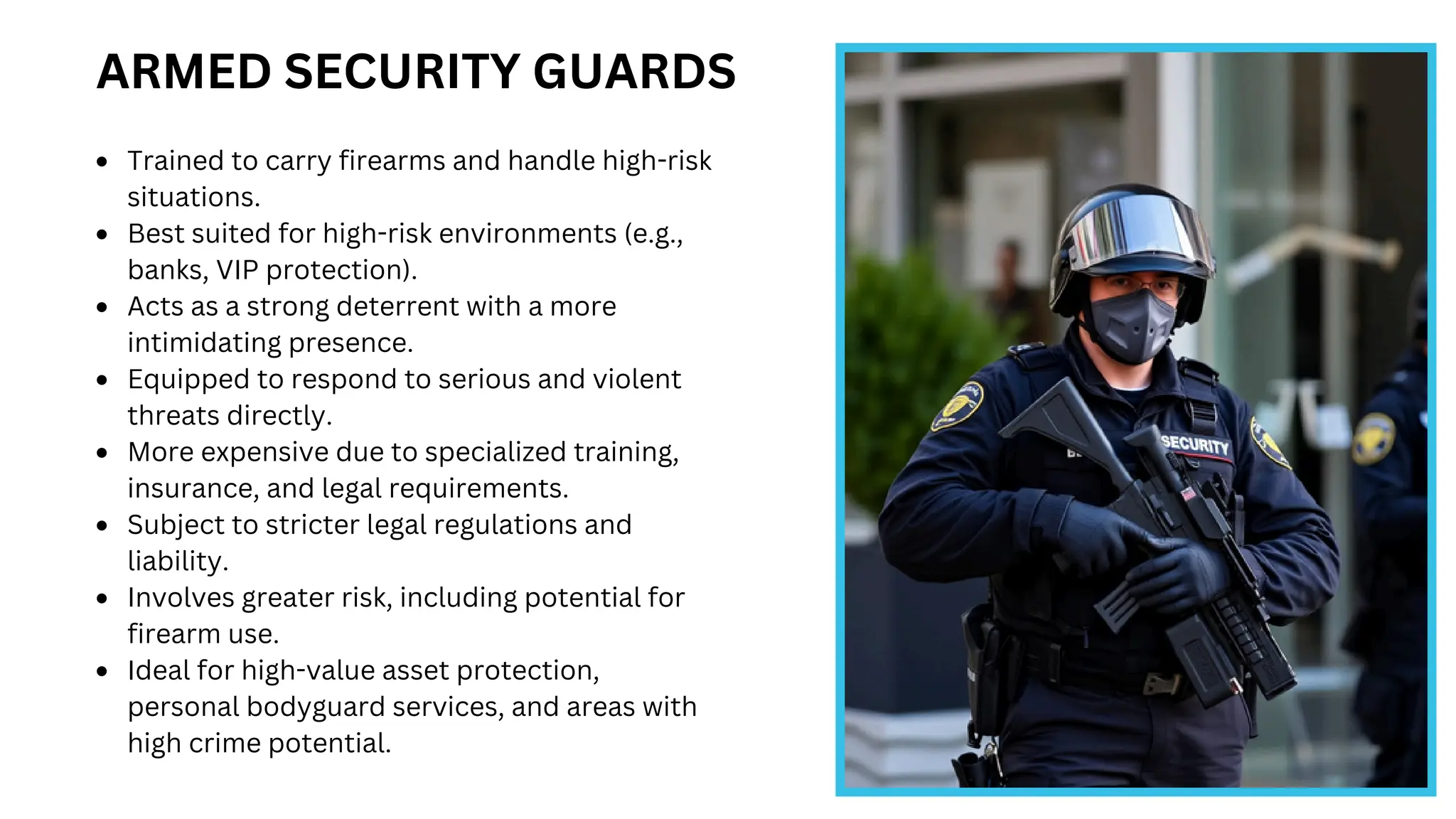Armed security guard VS Unarmed security Guard | PPT