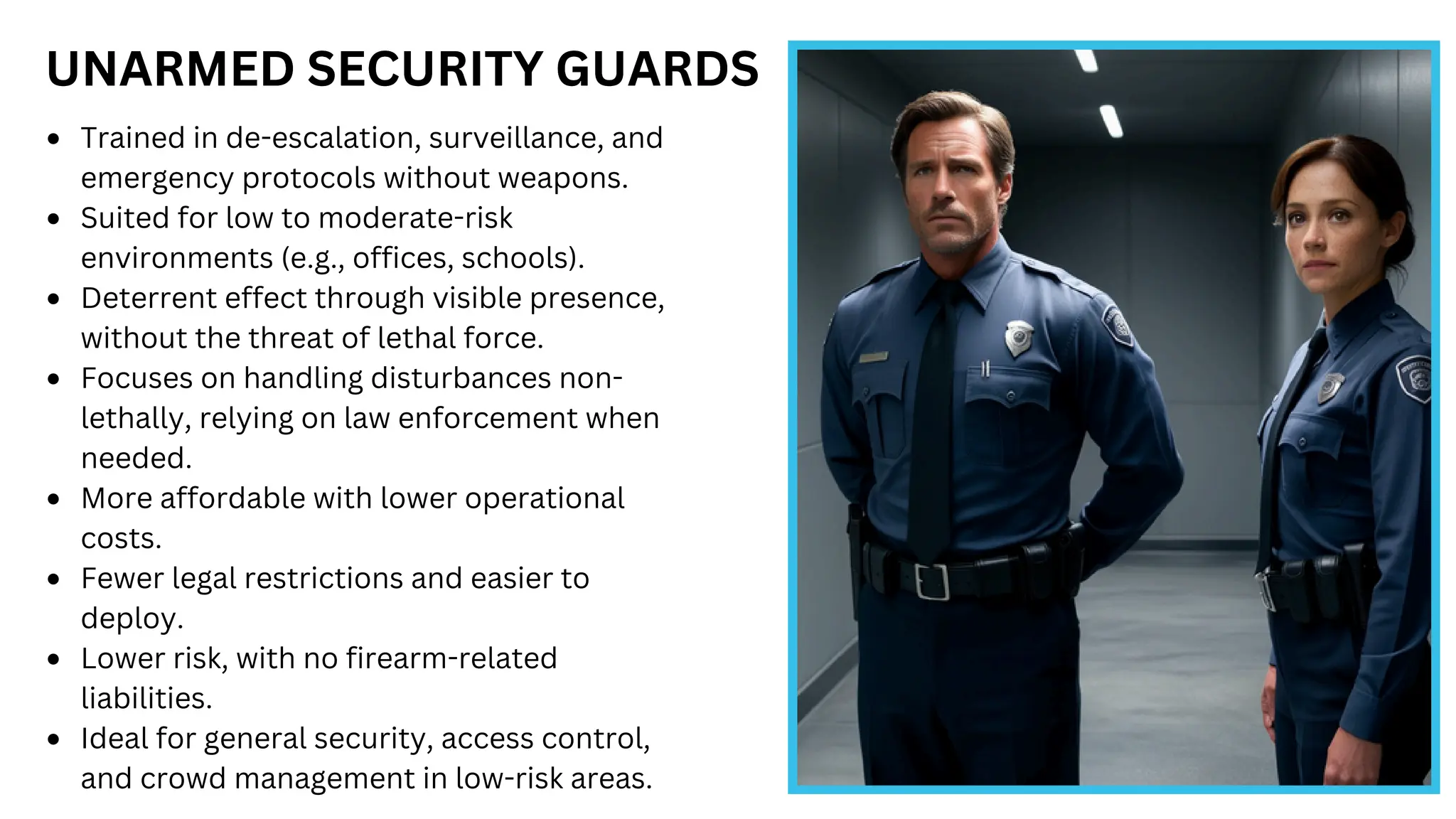 Armed security guard VS Unarmed security Guard | PPT