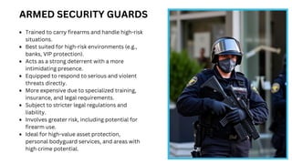Armed security guard VS Unarmed security Guard | PPT