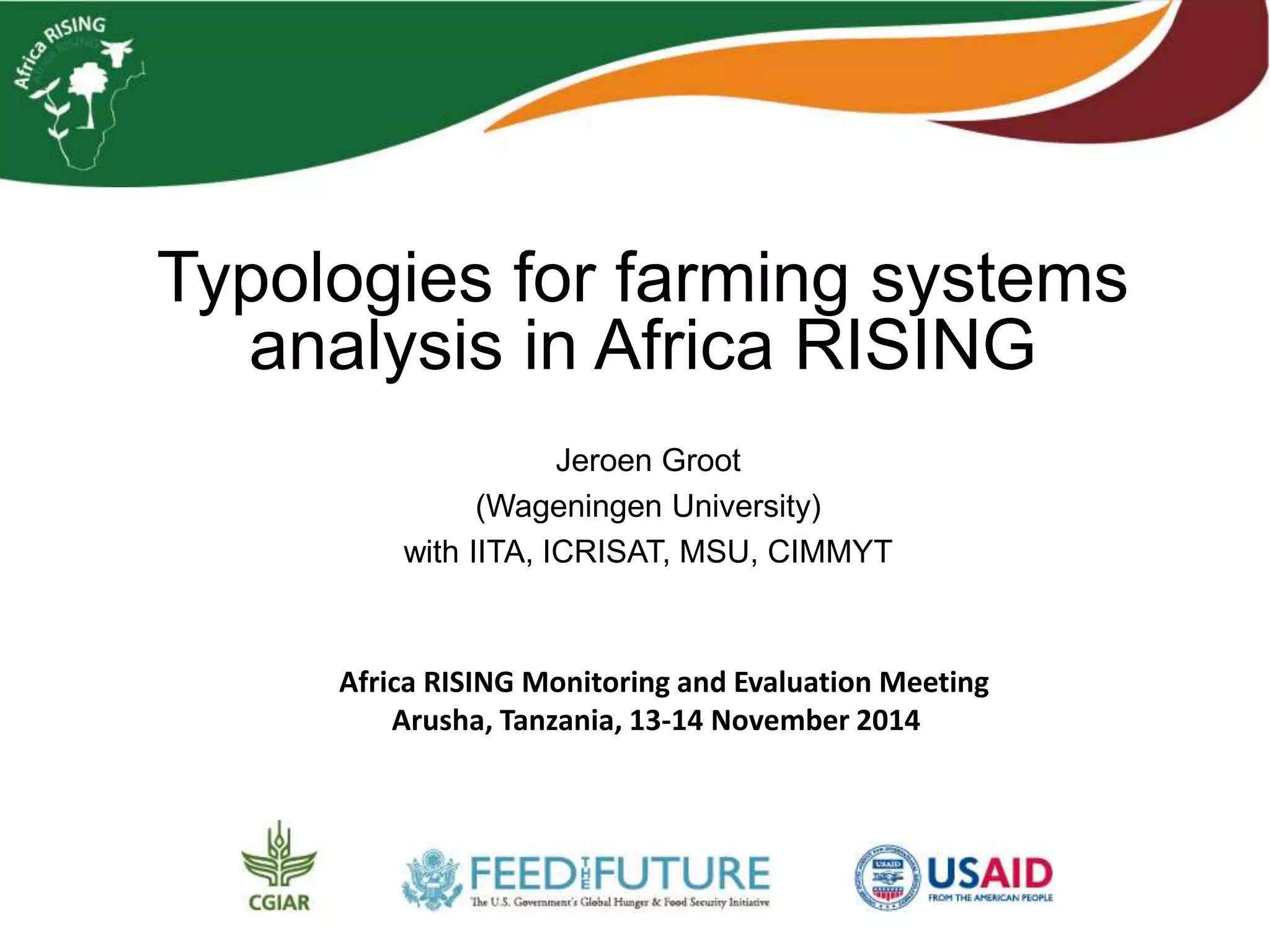 Typologies for farming systems analysis in Africa RISING | PPT