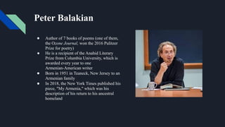 Armenian Poetry Presentation by Danielle Mikaelian | PPT