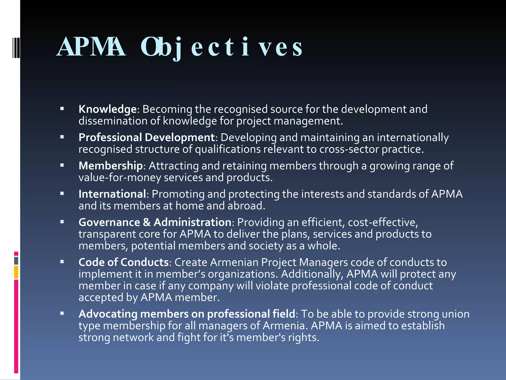 Armenian Project Management Association | PPT