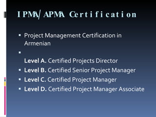 Armenian Project Management Association | PPT