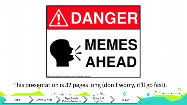 OKRs, KPIs, and hypothesis driven product development | PPT
