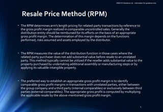 ARM FD Solutions - Transfer pricing methodology | PPT