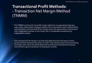ARM FD Solutions - Transfer pricing methodology | PPT