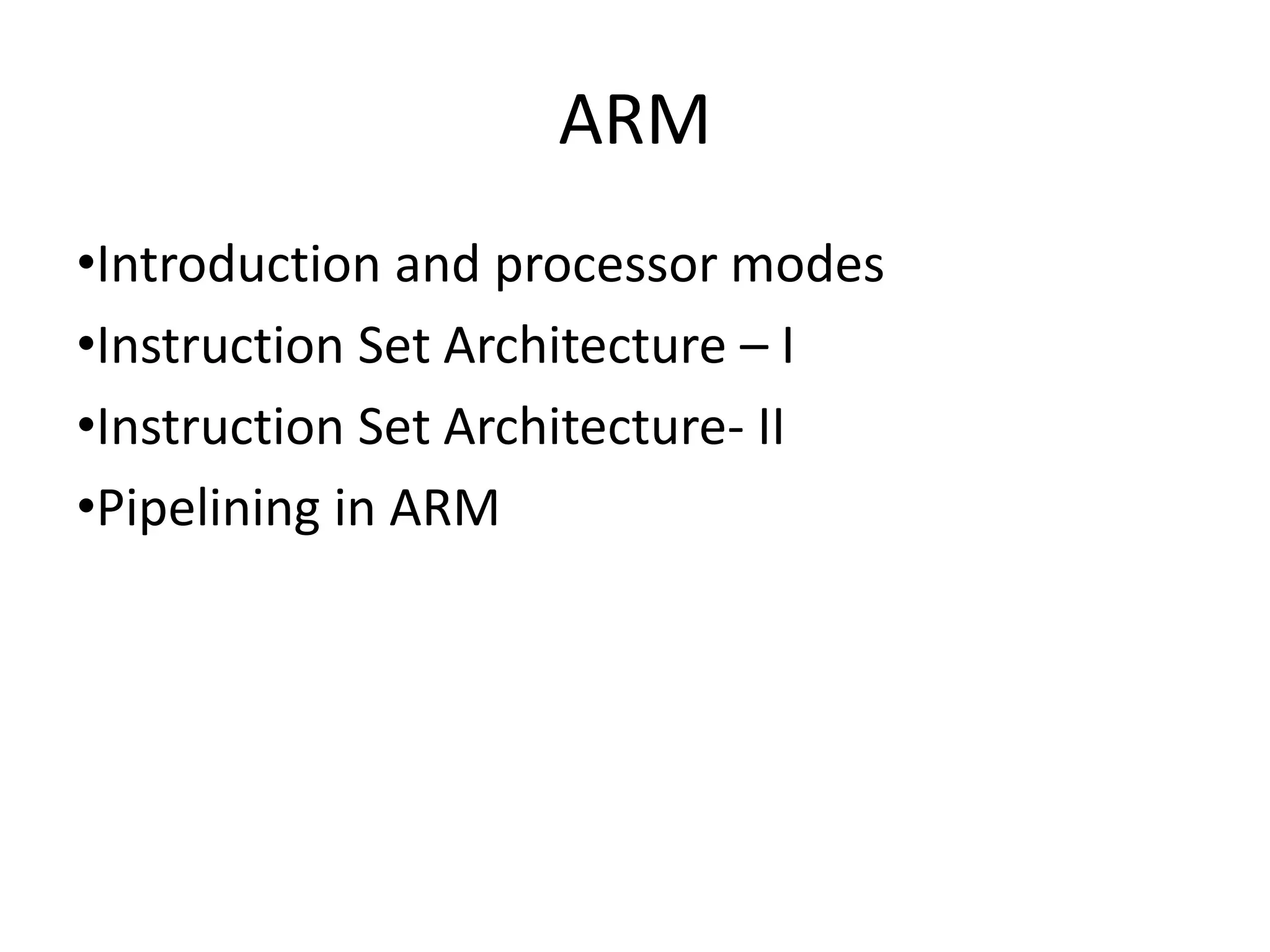 ARM Processor | PPTX