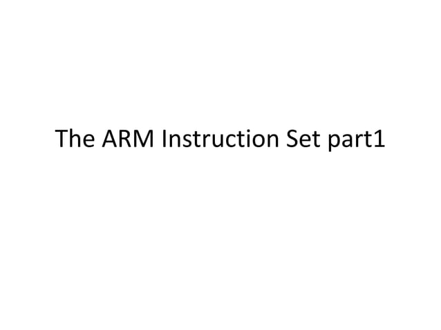 ARM Processor | PPTX