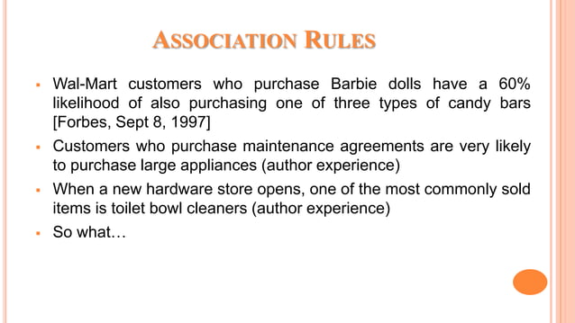 Association rule mining and Apriori algorithm | PPTX | Databases | Computer Software and ...