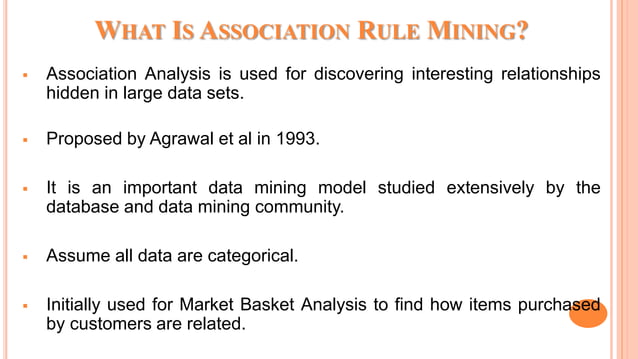 Association Rule Mining And Apriori Algorithm Pptx Databases Computer Software And